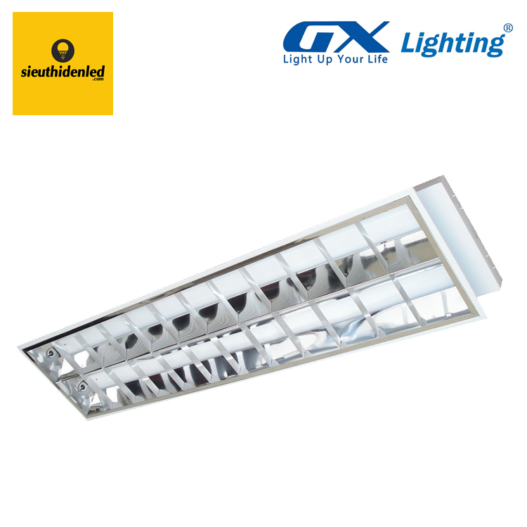 Máng đèn led tuýp âm trần phản quang 2 bóng 1m2